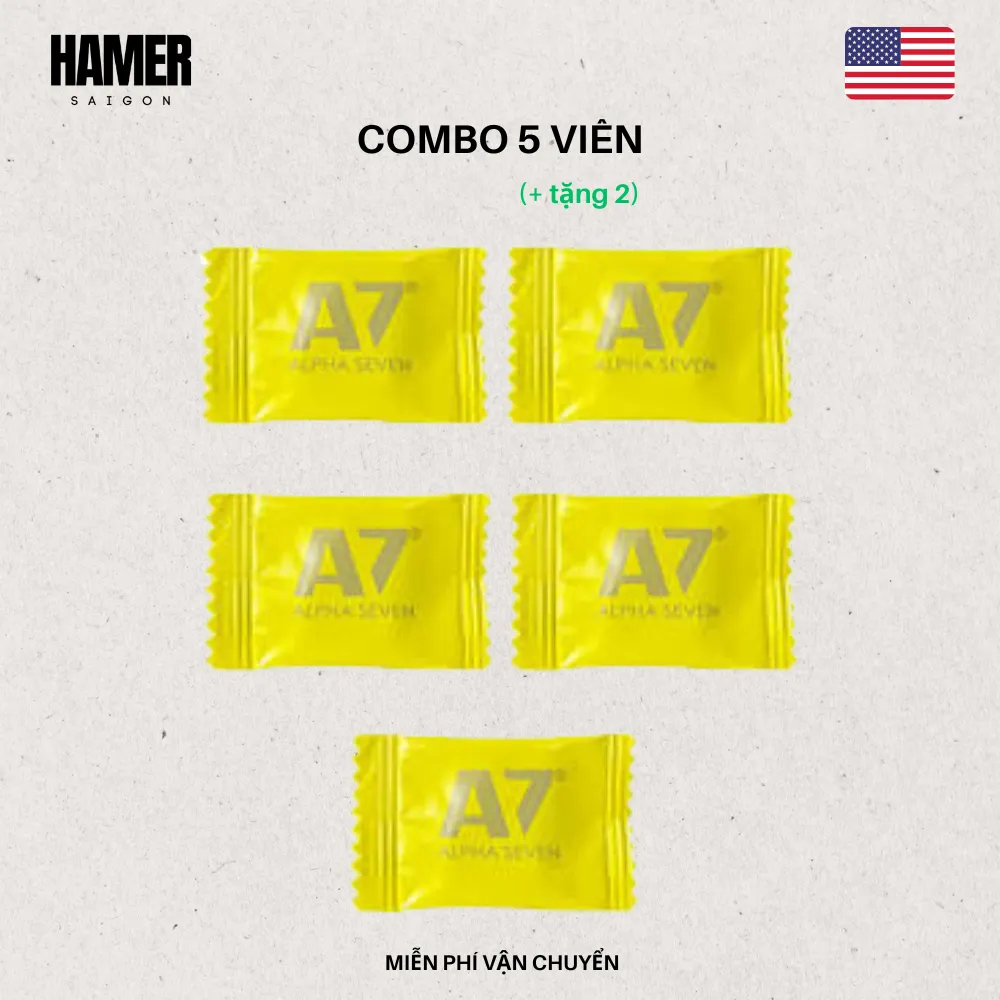 Kẹo Sâm A7 Alpha Seven Chính Hãng - Combo 5 viên (tặng 2)
